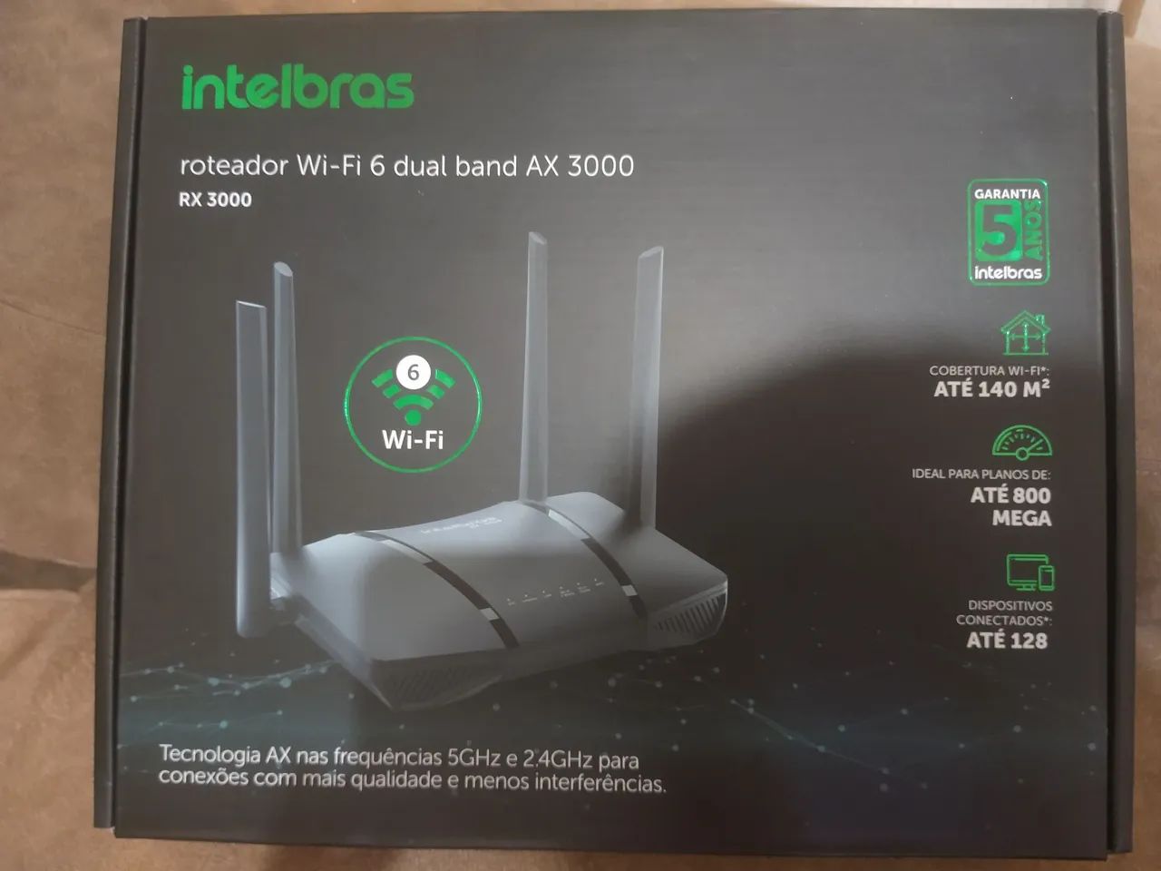Roteador Intelbras Wi-Fi 6 Dual Band AX 3000 RX 3000 - Conectividade e Dispositivos de Rede ...