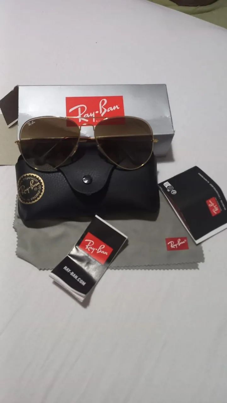 Óculos Ray-ban aviador original. - Acessórios - Santa Mônica Popular ...