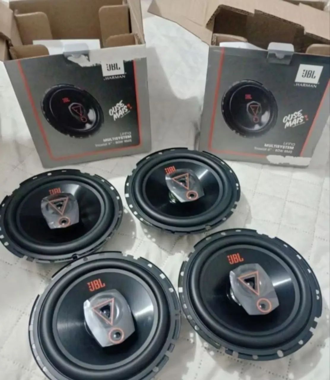 Kit 4 altos falantes JBL 6trms80 6 polegadas Multisytem triaxial 160w ...