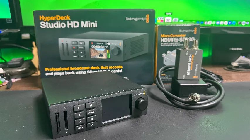 GRAVADORA DIGITAL BLACKMAGIC HYPERDECK STUDIO HD MINI + MICRO CONVERSOR HDMI / SDI ...