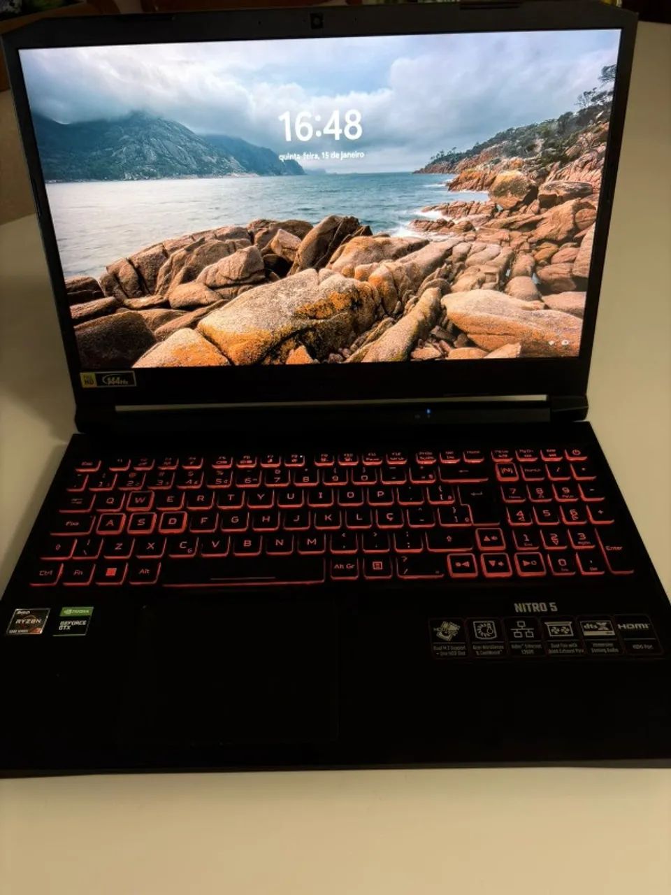 Notebook Gamer Acer Nitro 5 Ryzen 7 5800H GTX 1650 16GB RAM 480GB SSD ...