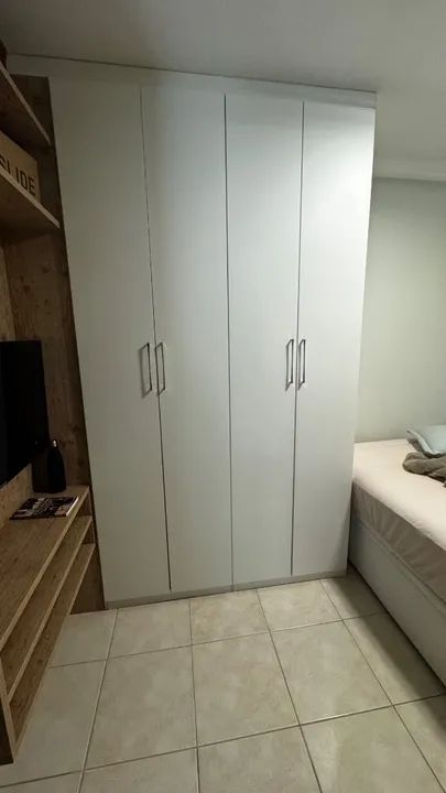 Guarda Roupa, Painel de TV e Criado Mudo c/ 2 Portas e Rodinha ...