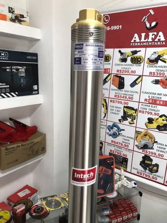 ( liquidação estoque ) Bomba submersa caneta palito 1,25cv BSCG3 Intech ...