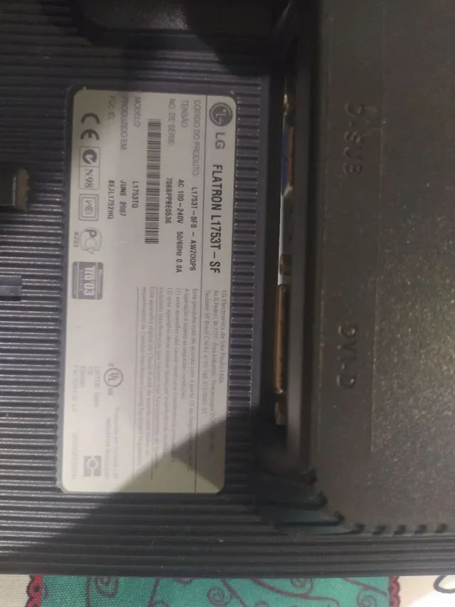 "monitor lg l1753t" no Brasil