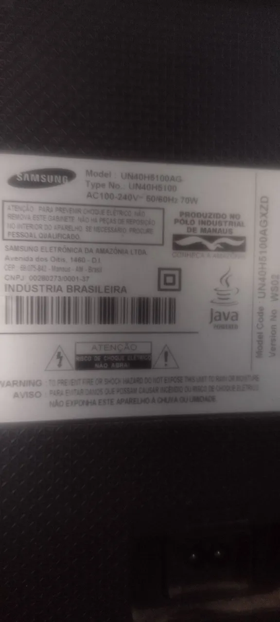 "tv samsung de 40 polegadas" - TVs no Brasil