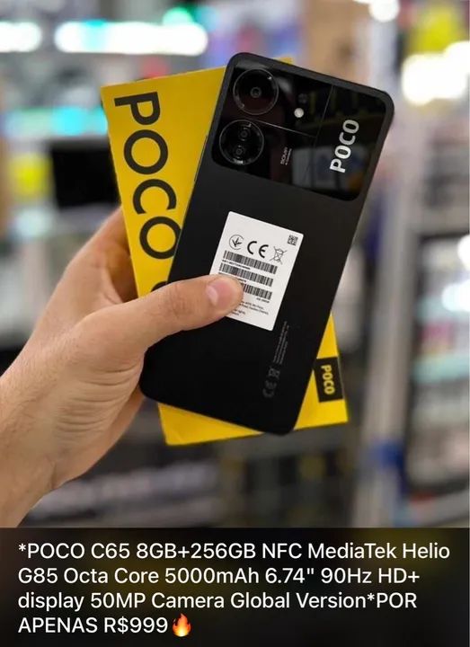 Xiaomi Poco C65 256GB/8GB NFC LACRADO. - Celulares e Smartphones - Capim Macio, Natal 1320527219 ...