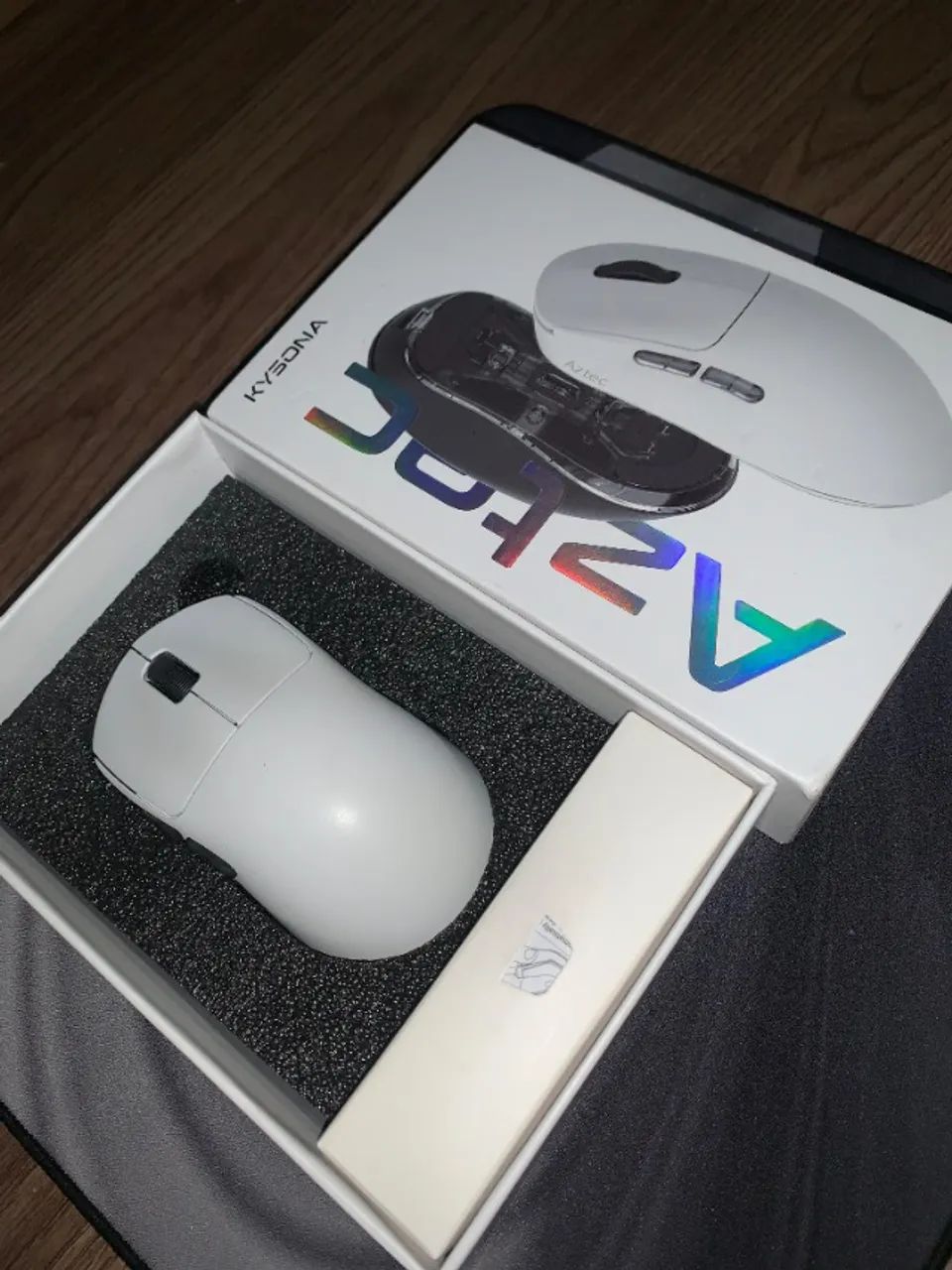 Mouse Kysona Aztec com Dots, Switch Huano Silent + Stand de brinde ...