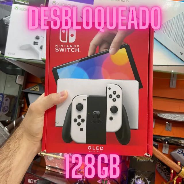 Nintendo Switch Oled 128GB novo Desbloqueado - Consoles de Vídeo Game - Centro, São Bernardo do ...