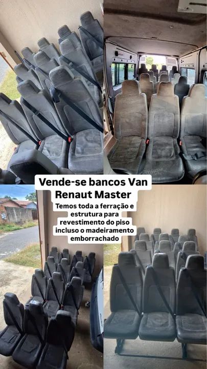 Bancos com estrutura de ferro do piso e revestiment plastico para van o - Carros, vans e ...