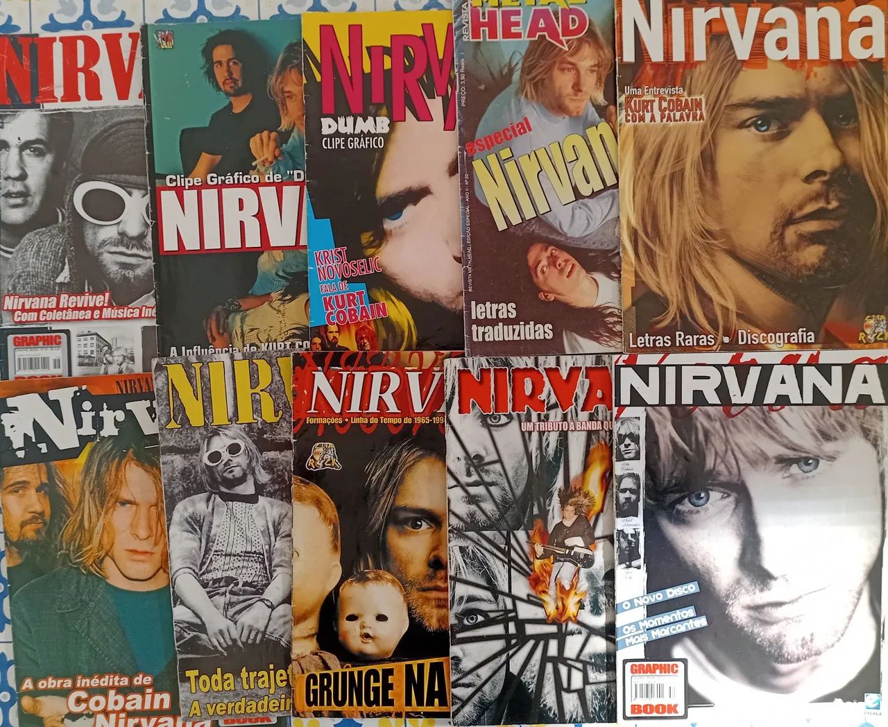 10 Revistas Nirvana, Kurt Cobain - Editora Escala, Clip Rock, Graphic ...