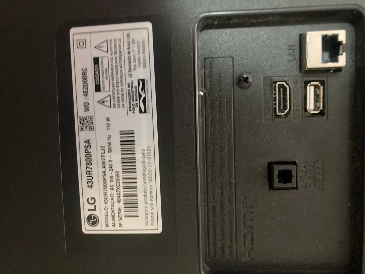 TV LG 43 polegadas 4K Smart TV . tela com defeito - TVs - Armação ...