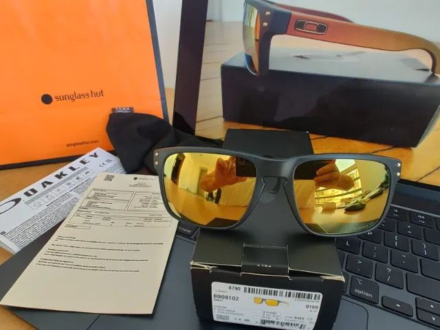 Óculos Oakley Holbrook Prizm 24k Polarized Lenses Matte Carbon Frame ...