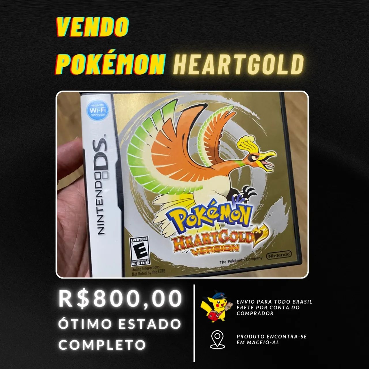 Pokémon HeartGold - Jogos de Vídeo Game - Jatiúca, Maceió 1365062583 | OLX