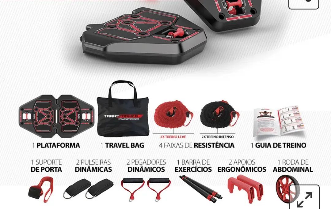 Kit Completo Transformer Full Body Station - Treino Completo em Casa ...