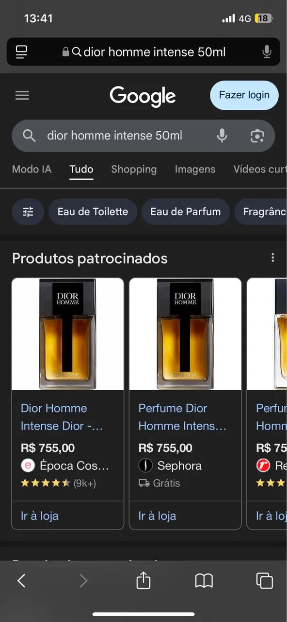 Perfume Dior Homme Intense 50ml Original - Beleza e Cuidados Pessoais ...