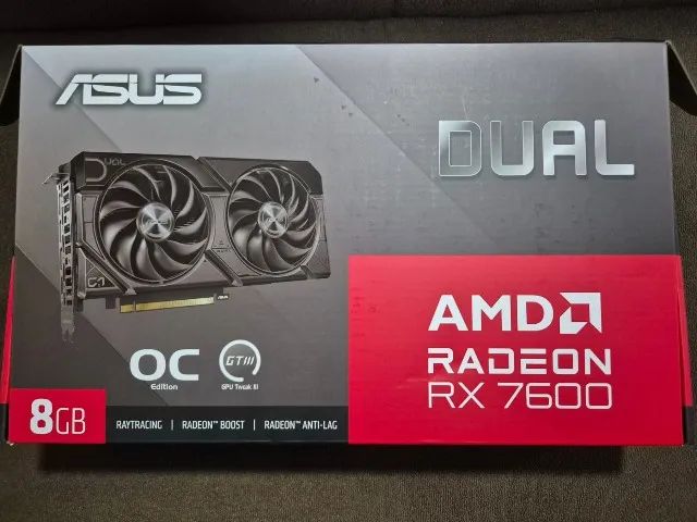 Placa De Vídeo Asus Dual AMD Radeon RX 7600 EVO, 8GB, GDDR6, FSR, Ray ...