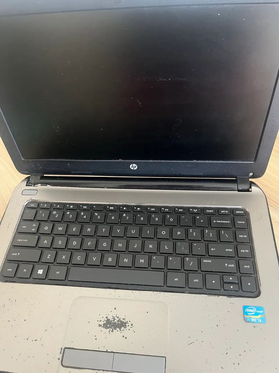 Notebook HP Core i3 -Com tela danificada (ligando em monitor externo ...