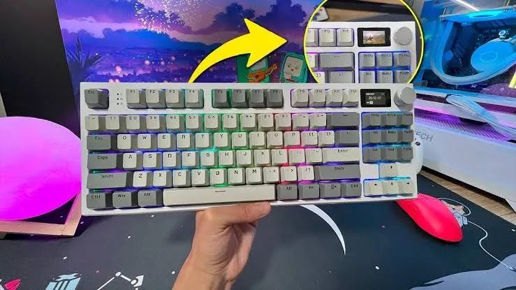 Teclado Mecânico Gamer Attack Shark K86 - Tri-Mode, RGB, Tela TFT, Hot-Swappable - Periféricos e ...