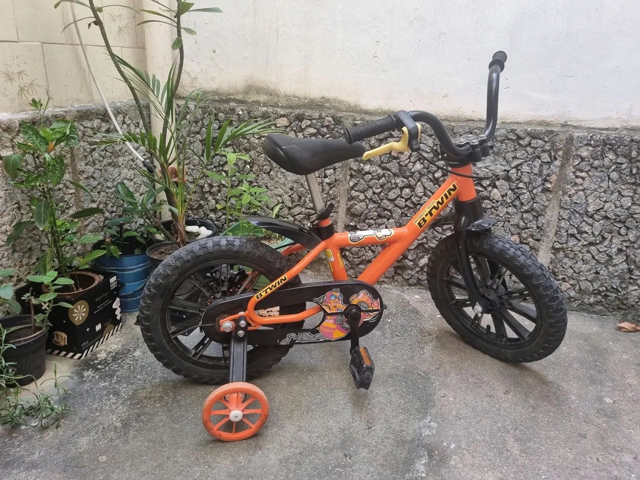 bicicleta infantil aro 14 Robot Btwin Laranja - Ciclismo - São ...