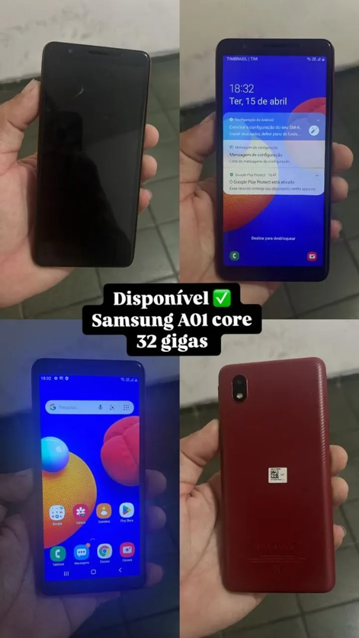 Celulares SAMSUNG GALAXY A01 CORE Usados, seminovos e Novos no Brasil