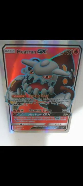 Carta Heatran GX - Pokemon TCG cromada holográfica cromada holográfica ...