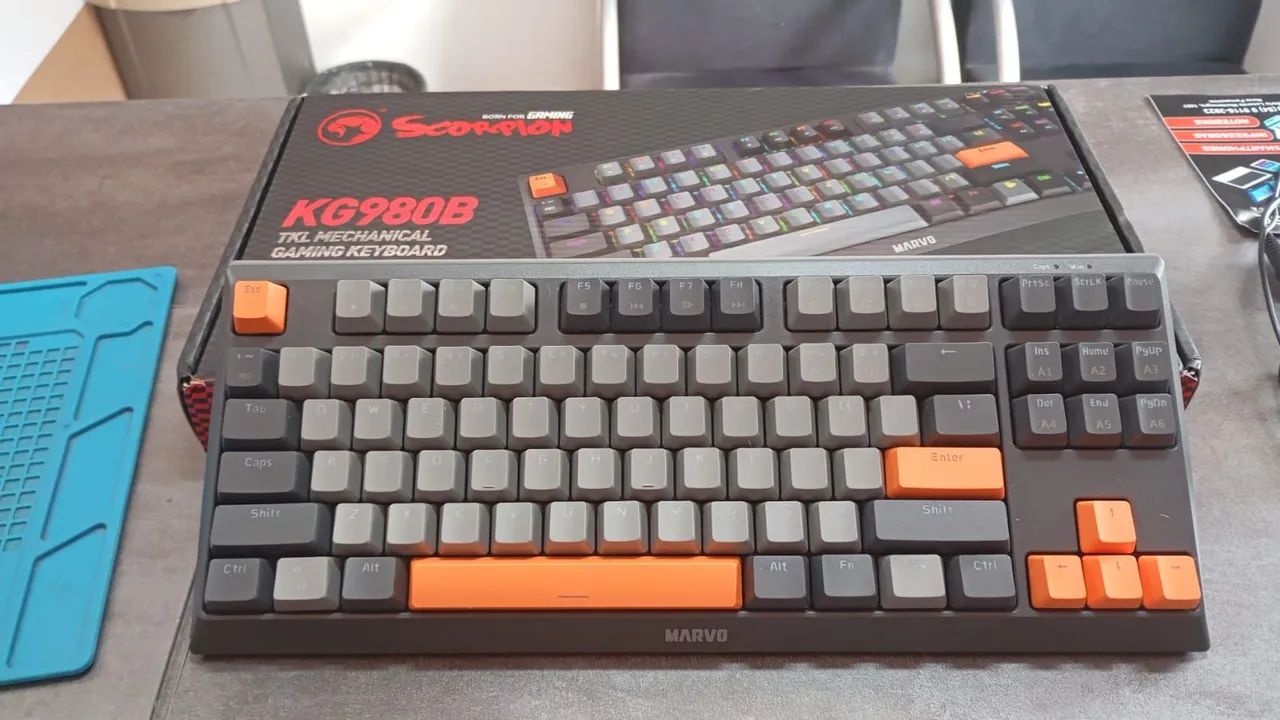 Teclado Mecânico Gamer MARVO KG980B TKL Scorpion - Periféricos e ...