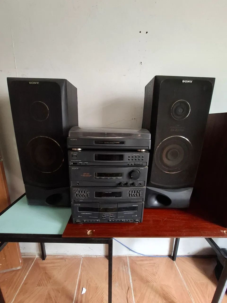 Som Sony com toca-discos, CD player, rádio e fita cassete - Aparelhos ...