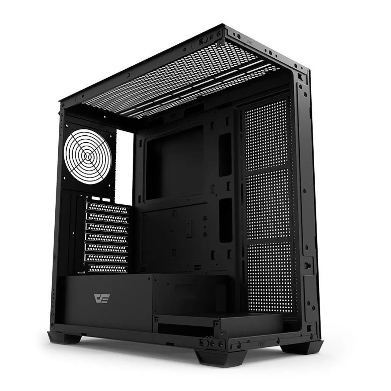Gabinete Gamer Aigo Darkflash DS900 Preto e 2 Kit 5x1 Ventoinhas Aigo Darkflash DR 12 Pró ...