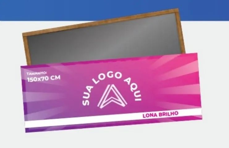 Placa de Lona com Estrutura de Madeira para Fachada - Tam 150 x 70 cm ...