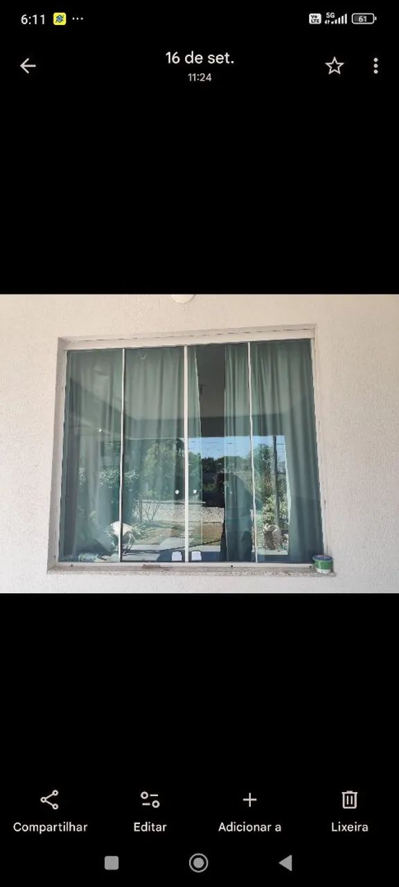 Janela blindex verde com os aluminios - Portas e Janelas - Jardim ...