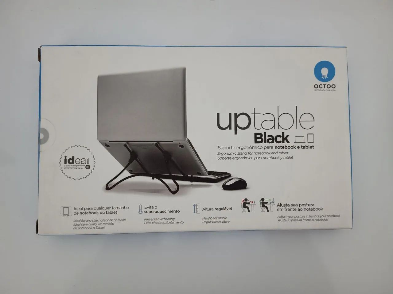 Suporte Notebook Uptable OCTOO - Preto - Novo - Periféricos e ...