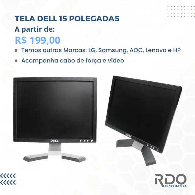 "monitor dell 15 polegadas" - Monitores no Brasil