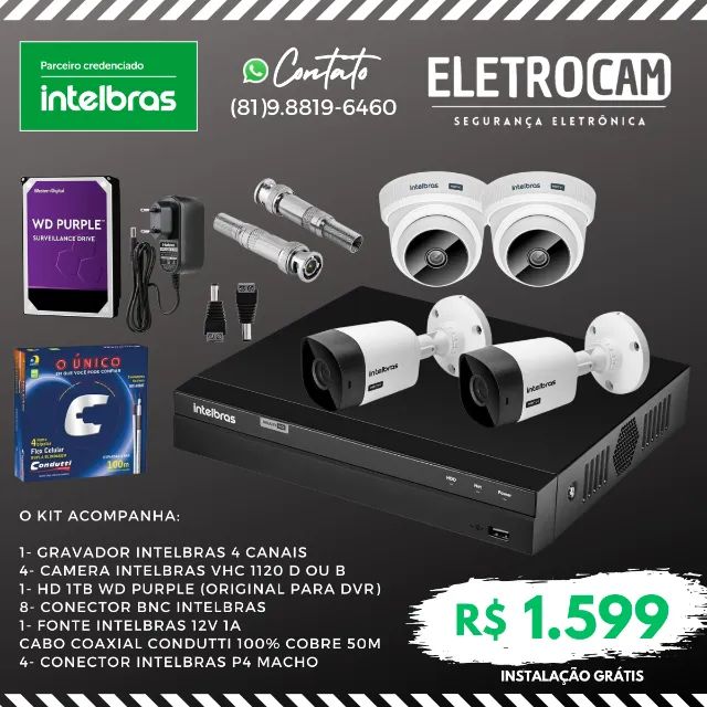 "interfone com camera intelbras" no Brasil