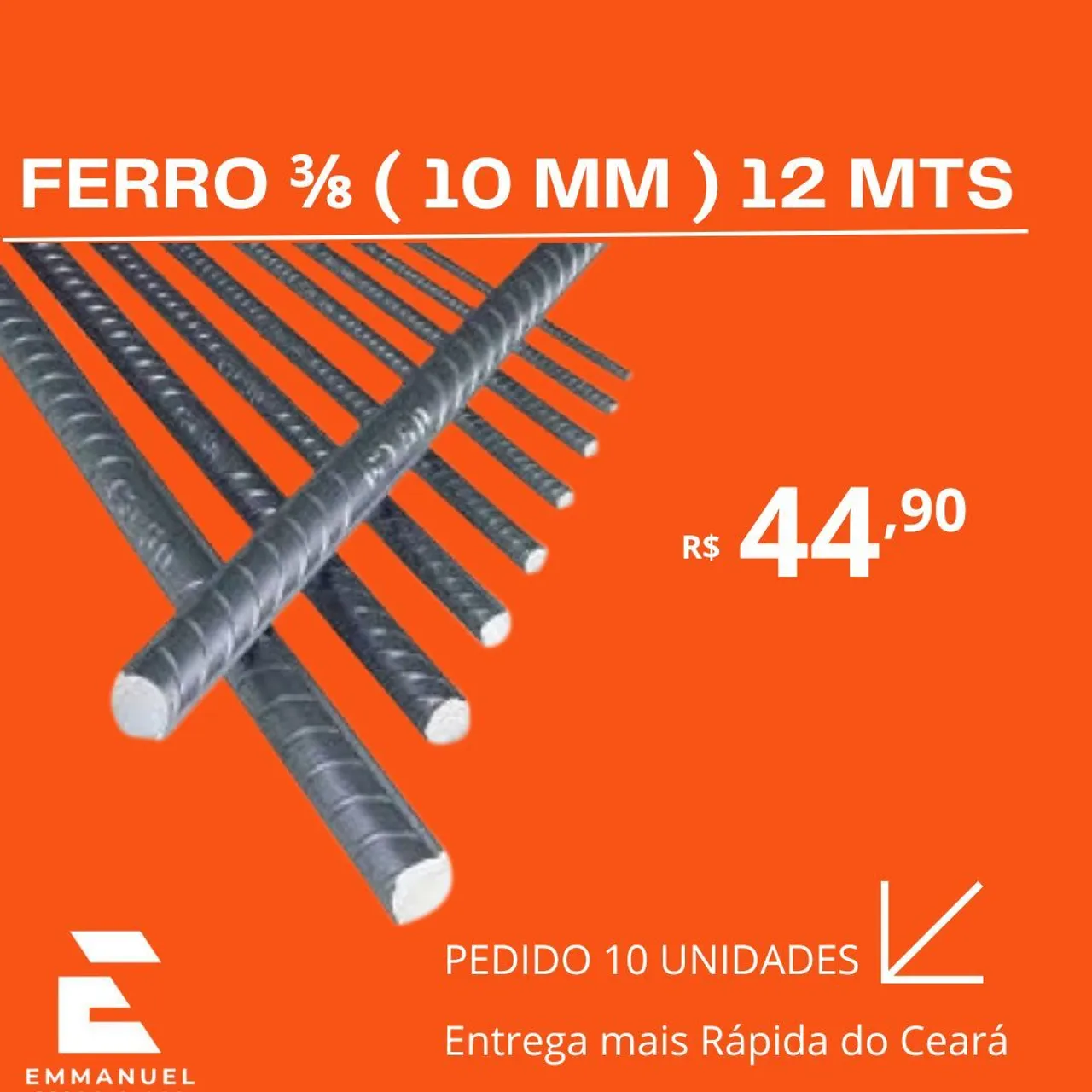 "barra de ferro de 3 8" no Brasil