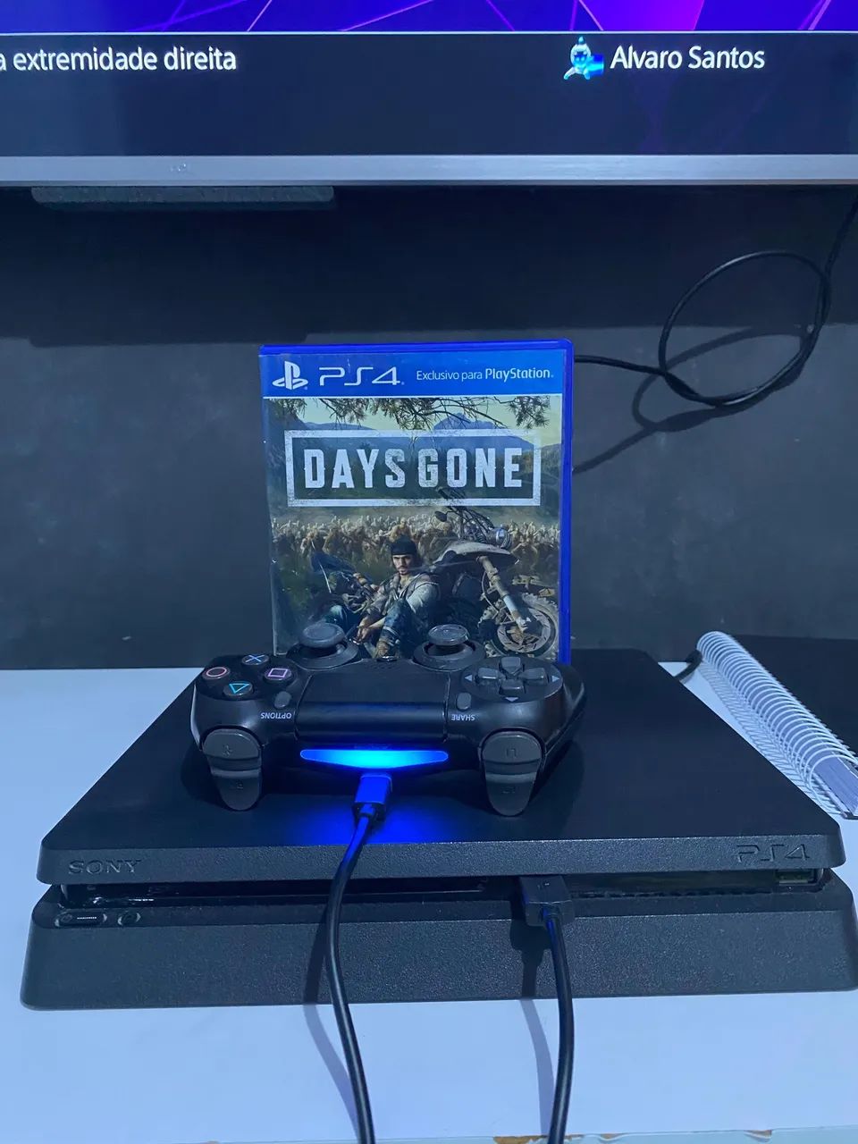 Ps4 Slim + 4 jogoa e 1 controle - Consoles de Vídeo Game - Garapu, Cabo ...