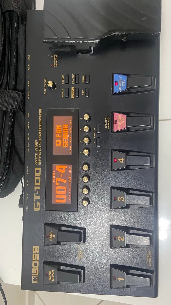 PEDALEIRA BOSS GT-100 + Bag + Fonte original Roland - Instrumentos ...