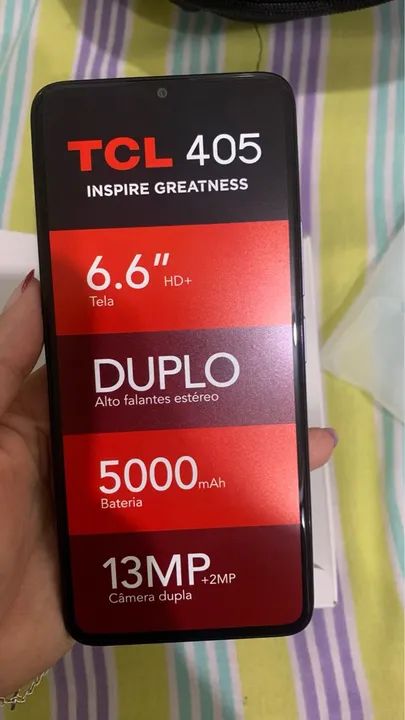TCL 405 - Smartphone com tela de 6.6 polegadas e câmera dupla de 13MP - Celulares e Smartphones ...