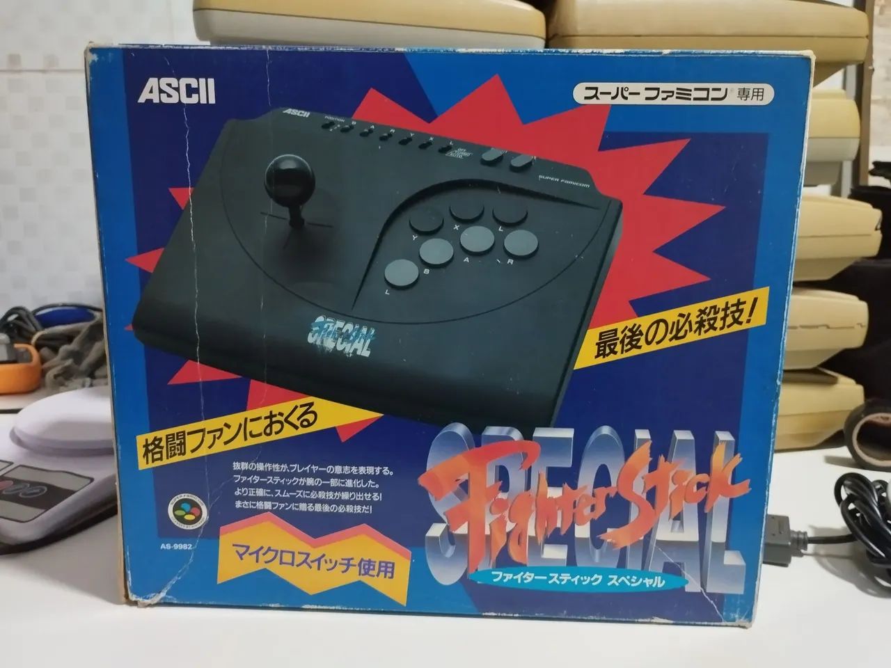 CONTROLE ARCADE ASCII SPECIAL FIGHTER STICK PARA SUPER NINTENDO - Jogos ...