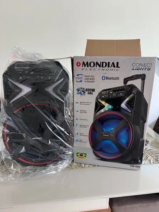 Caixa de Som Mondial CM-400 Bluetooth 400W RMS - Nova - Aparelhos de ...