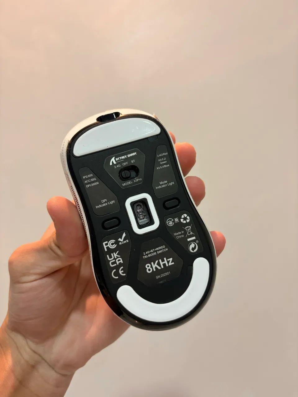Vende-se mouse attack shark x3 pro, Sem Fio, Conexão Tri-Mode, X3Pro ...