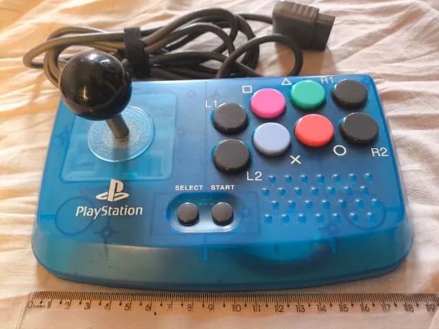 Controle Arcade Hori PS2 PS1 azul original - Peças e Acessórios de ...