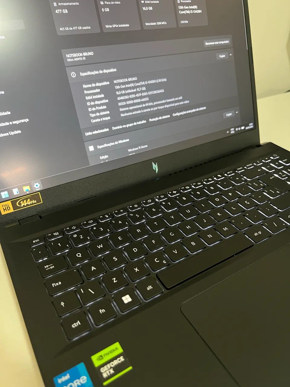 Notebook Gamer Acer Nitro V15 RTX 4050 na Garantia - Notebooks - Vila ...