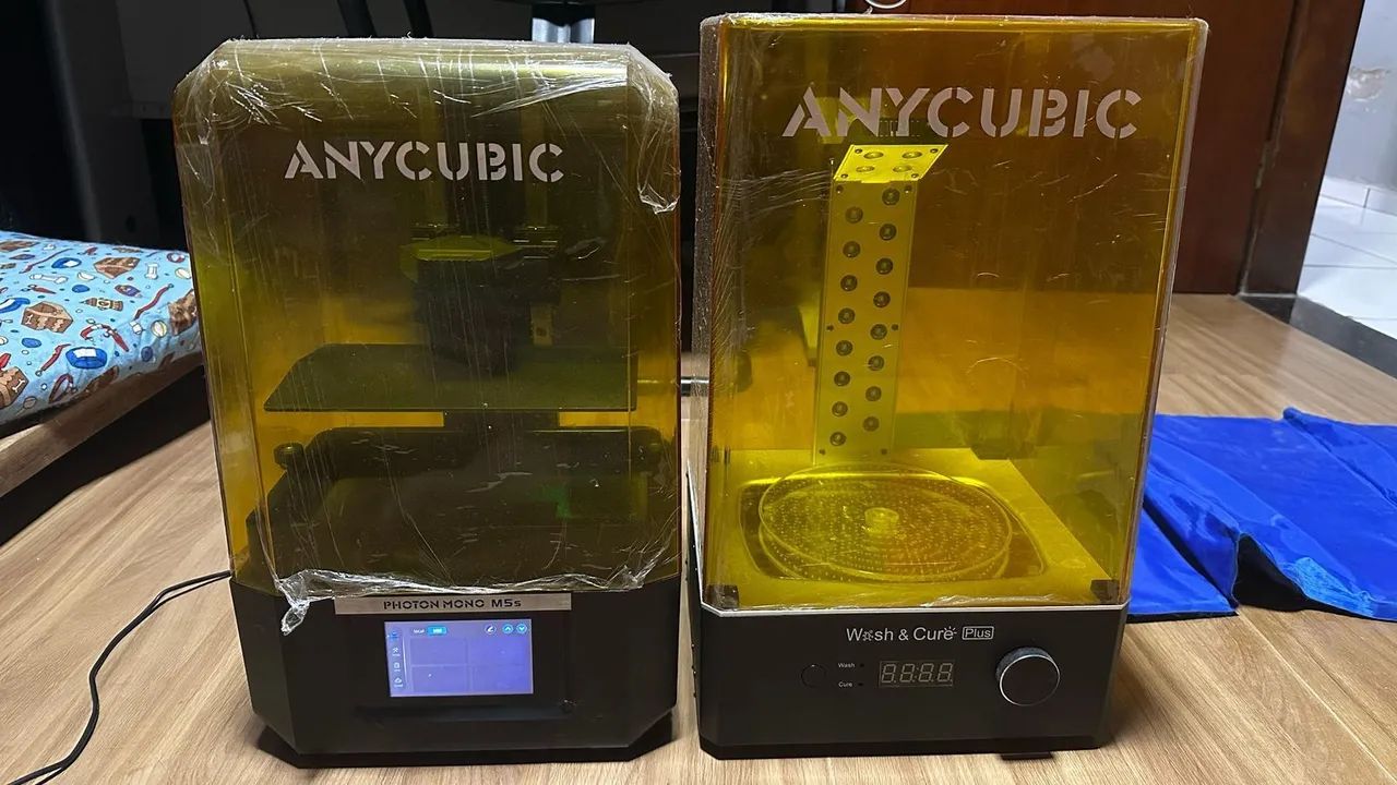 Impressora 3D resina Anycubic m5s 14k e Wash and Cure plus - Peças de ...