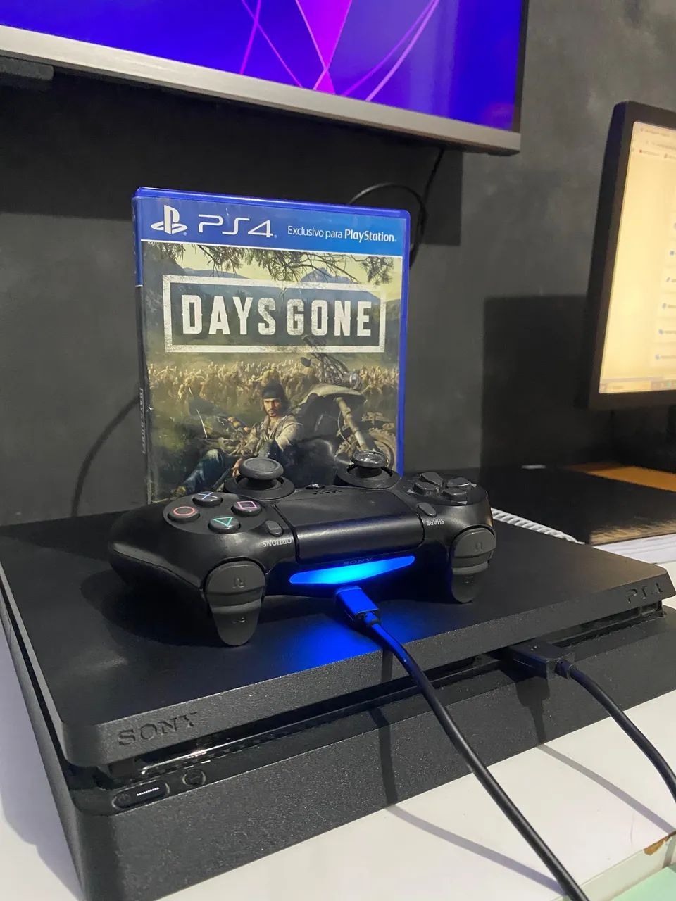 Ps4 Slim + 4 jogoa e 1 controle - Consoles de Vídeo Game - Garapu, Cabo ...