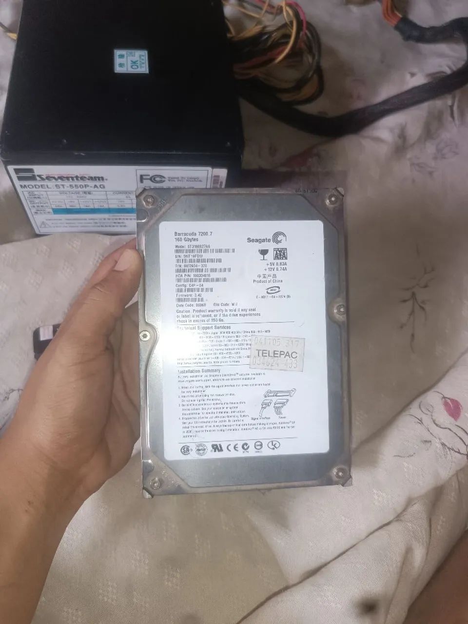 Seagate Barracuda 7200.7 de 160 GB / (SSD) interno Goldenfir de 120 GB ...