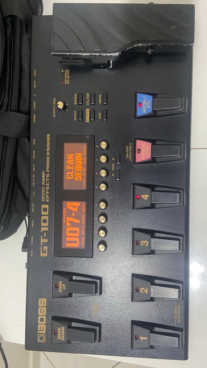 PEDALEIRA BOSS GT-100 + Bag + Fonte original Roland - Instrumentos ...