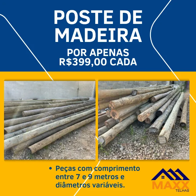 "postes de madeira tratados" no Brasil