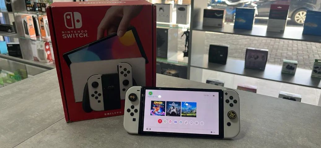 NIntendo Switch Oled 64gb Desbloqueado C/10 jogos cartão de 128gb ...