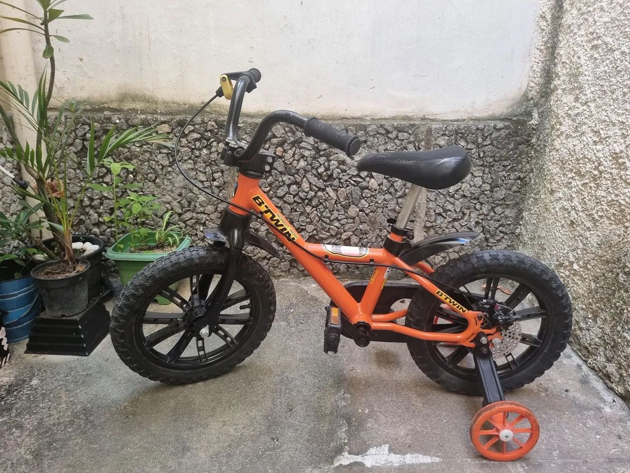bicicleta infantil aro 14 Robot Btwin Laranja - Ciclismo - São ...