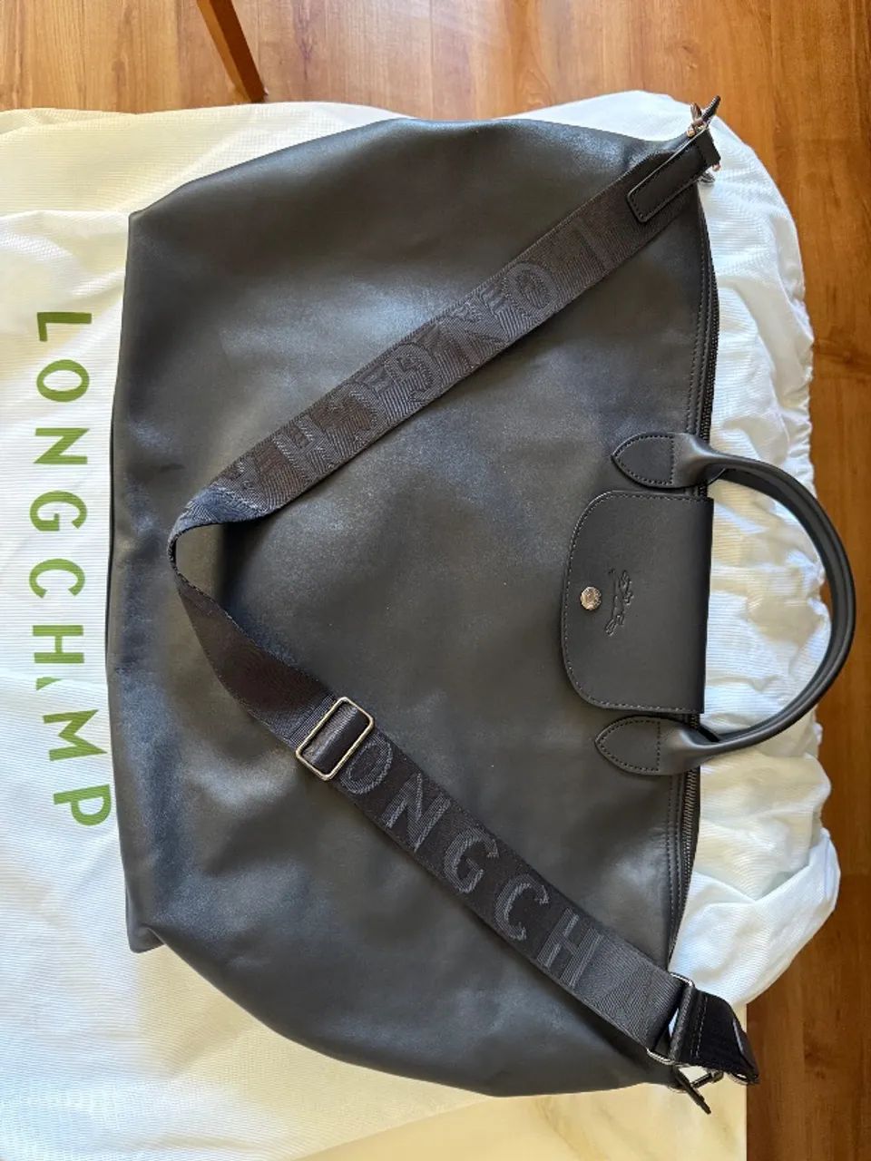 Longchamp Le Pliage Xtra L Travel Bag - Couro Preto | Nova Sem ...
